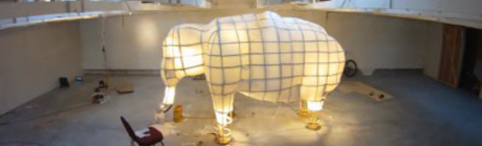 White elephant lantern commissioned for the Denver Zoo’s annual lights ...